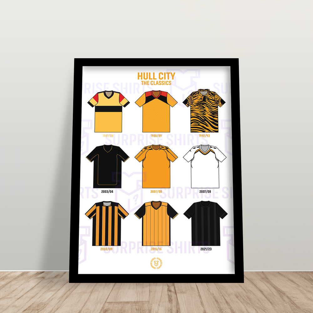Hull City 'The Classics' Football Shirt Print & Mystery Football Shirt ...