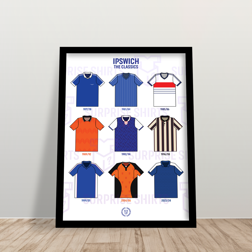 Ipswich Town 'The Classics' Football Shirt Print & Mystery Football ...