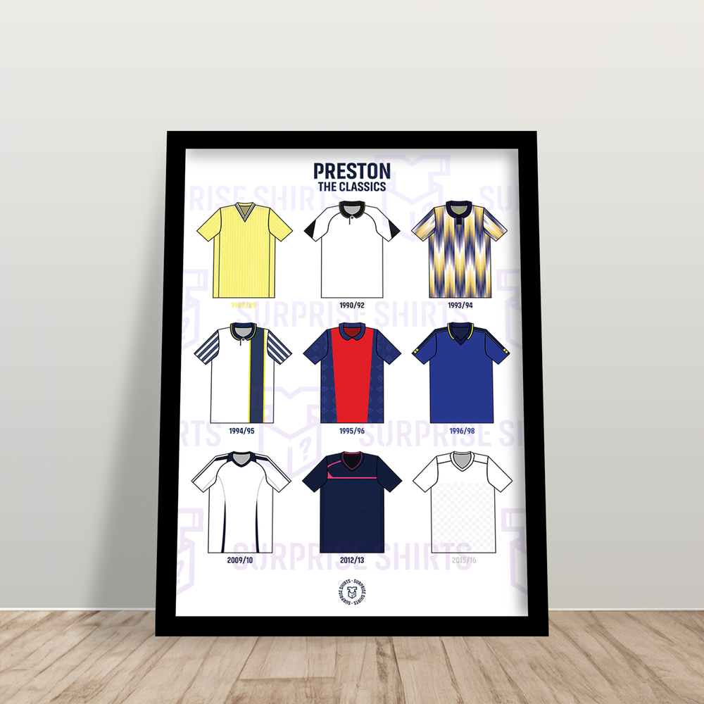 Preston North End 'The Classics' Football Shirt Print & Mystery ...